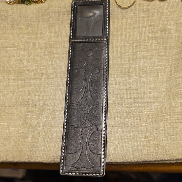 Coach | Other | Vintage Coach Black Leather Book Mark With A Picture ...